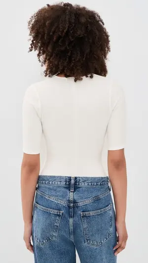 FLEUR DU MAL Deep Plunge Bodysuit