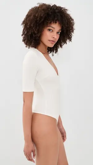 FLEUR DU MAL Deep Plunge Bodysuit