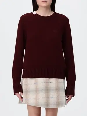 Loewe Burgundy Wool Blend Sweater - Red