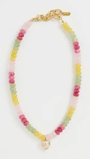 LOGAN TAY Beaded Heart Necklace