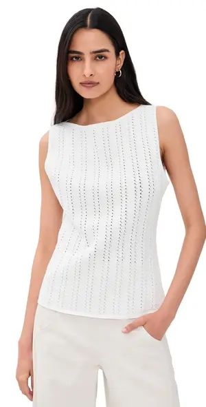 Theory Texture Boat Neck Top