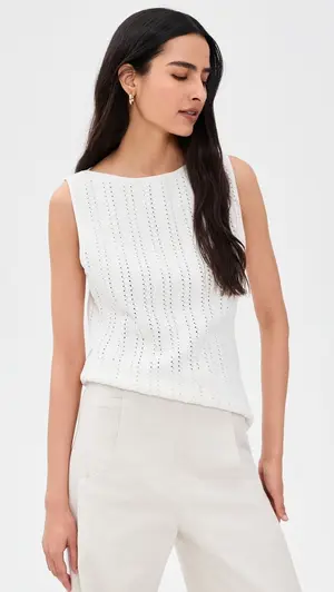 Theory Texture Boat Neck Top