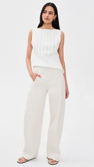 Theory Texture Boat Neck Top