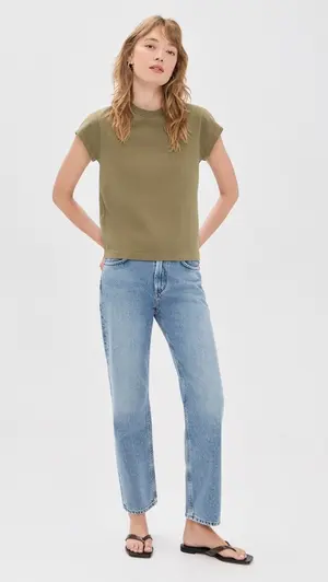 AGOLDE Bryce Cap Sleeve Tee