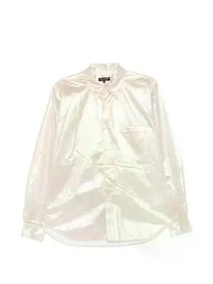 Comme Des Garçons Perforated Metallic-effect Shirt