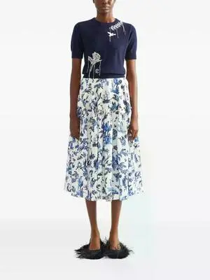 Erdem Embroidered Short Sleeve Knitted T-shirt