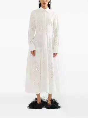 Erdem Embroidered Shirt Dress