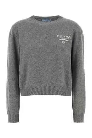 Prada Grey Wool Blend Sweater - Gray