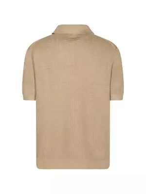 Zegna Waffle-knit Polo-collar T-shirt
