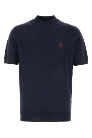 Brunello Cucinelli Navy Knit T-shirt - Blue