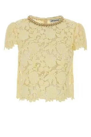 SELF-PORTRAIT Pastel Lace Top - Yellow