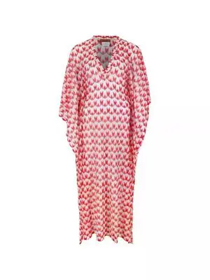 Missoni Zigzag Knit V-neck Dress - Red