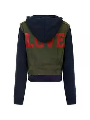 MERCI Layered-design Frayed-edge Jacket