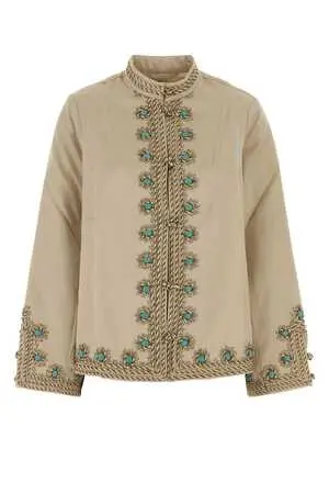BODE Sand Satin Jacket - Brown
