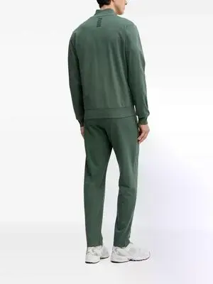 EA7 Logo Print Zip-up Sweatshirt