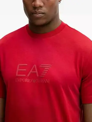 EA7 Logo-print Short-sleeve T-shirt - Red