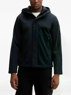 EA7 Logo-patch Hooded Jacket - Blue