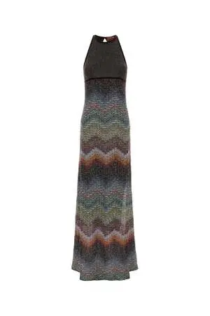Missoni Embroidered Viscose Blend Long Dress - Multicolor