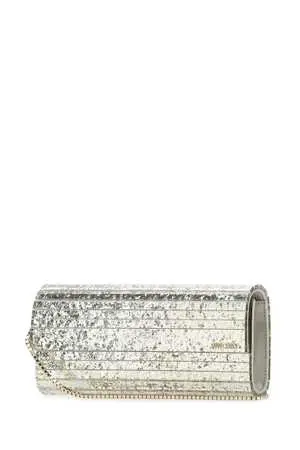 JIMMY CHOO Embellished Acrylic Sweetie Clutch - Silver
