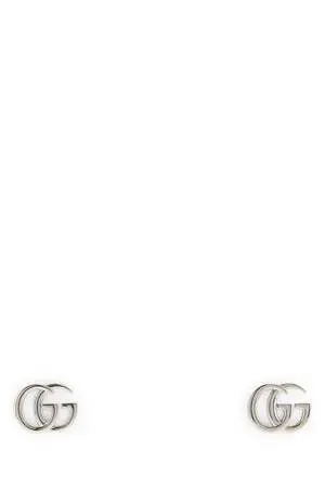 Gucci Metal Gg Marmont Earrings - Silver