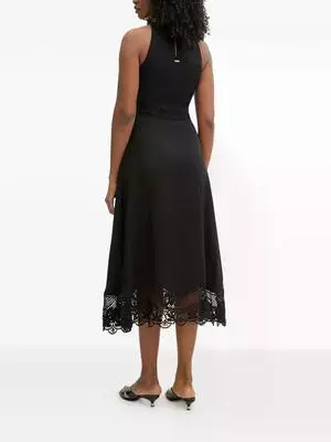 TWINSET Crochet Trim Sleeveless Midi Dress