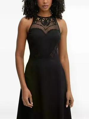 TWINSET Crochet Trim Sleeveless Midi Dress