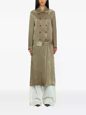 DIESEL® Wrinkled Satin Trench Coat