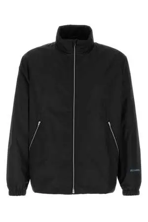 JIL SANDER Zip-up Polyester Jacket - Black