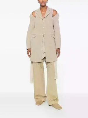 Comme Des Garçons Cut-out Frayed Coat