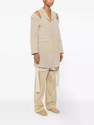 Comme Des Garçons Cut-out Frayed Coat
