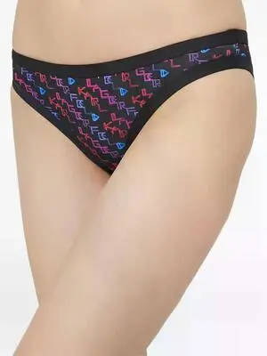 Karl Lagerfeld Logo Print Bikini Bottoms