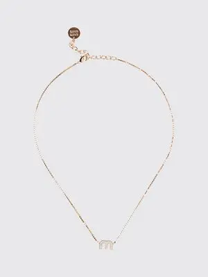 Miu Miu M" Pendant Necklace - Gold