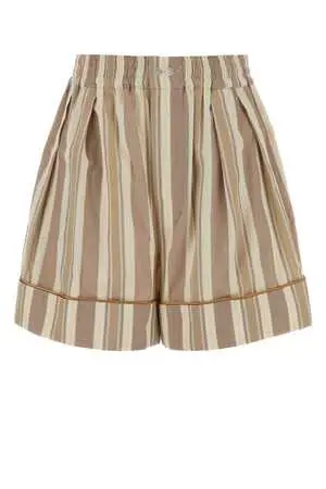 Saint Laurent Embroidered Cotton Shorts - Multicolor