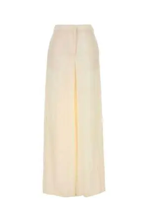 Blumarine Ivory Viscose Wide-leg Pant - White