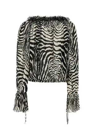 Blumarine Printed Chiffon Blouse