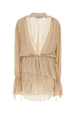Blumarine Skin Georgette Mini Dress - Pink