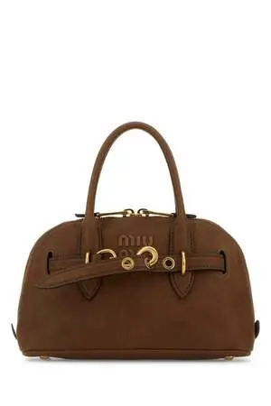 Miu Miu Leather Aventure Handbag - Brown