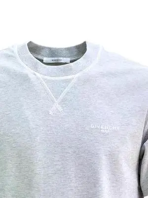 Givenchy Logo-print Topstitched T-shirt - Grey