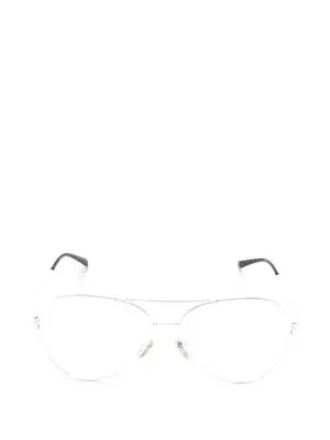 Gucci Double-bridge Pilot-frame Sunglasses - Silver