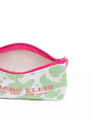 MARC ELLIS Buby Pouch Cow-print Logo-print Clutch Bag