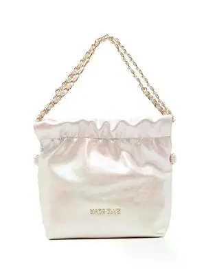 MARC ELLIS Ava Pearl Chain-link Shoulder Bag - Neutrals
