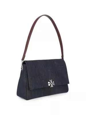 Tory Burch Charlie Logo-plaque Denim Shoulder Bag