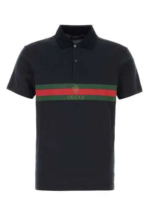 Gucci Black Cotton Polo Shirt - Multicolor