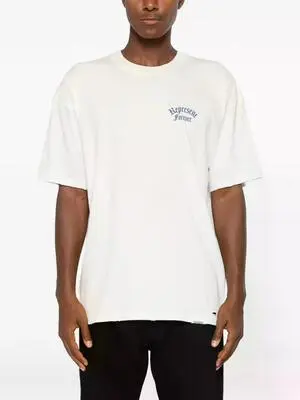 REPRESENT Duality Logo-print Distressed Cotton T-shirt
