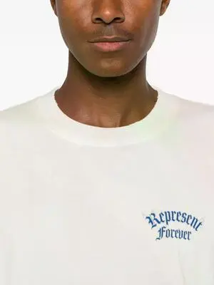 REPRESENT Duality Logo-print Distressed Cotton T-shirt
