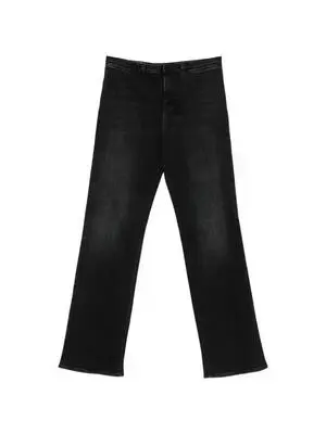 Gucci Web Stripe Wide-leg Jeans - Black
