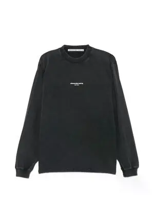 Alexander Wang Logo-print Long-sleeve T-shirt - Black