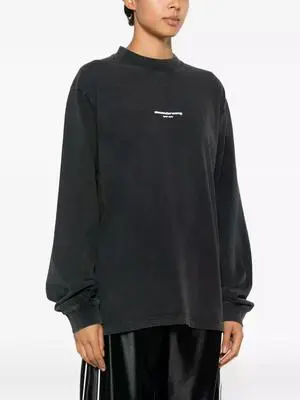 Alexander Wang Logo-print Long-sleeve T-shirt - Black