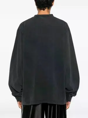 Alexander Wang Logo-print Long-sleeve T-shirt - Black