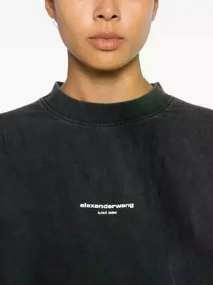 Alexander Wang Logo-print Long-sleeve T-shirt - Black